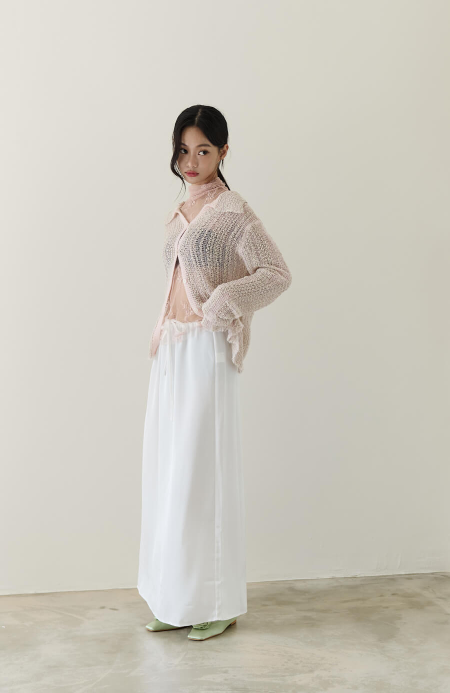 柔軟透膚蕾絲打底衫 5色 | Mosdress